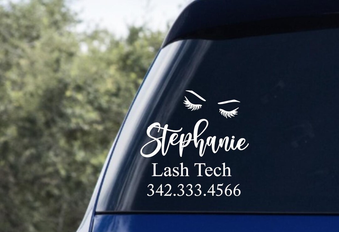 Lash Tech Car Decal, Lash Tech Decal, Lash Tech Decals, Lash Tech Gift ...