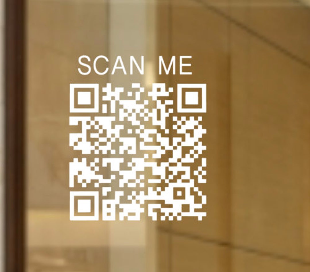 Custom QR Code™ Vinyl Decal - Storefront / Business / Car /laptop ...