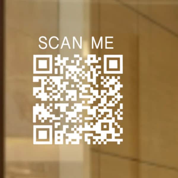 Large Qr Window Decal - Etsy