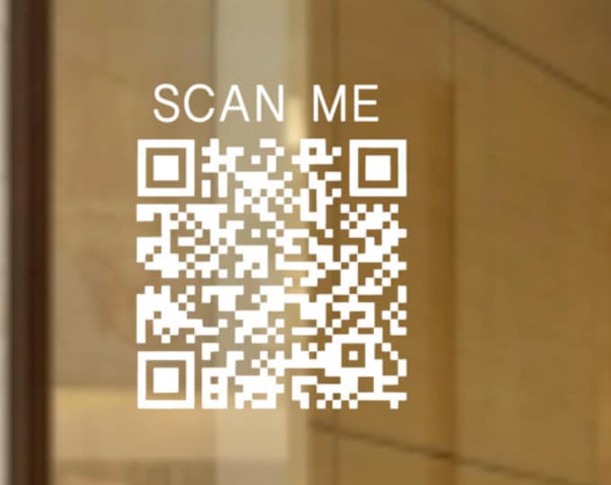 Custom QR Code Decal, Business Decal, Custom QR Code Vinyl Car Decal, Scannable Business Decal ...