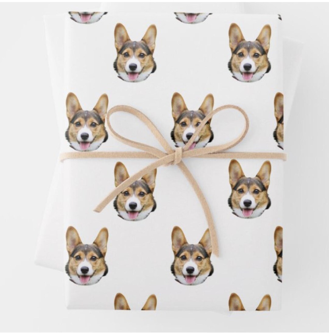 Custom Wrapping Paper Using Pet Photo Personalized Dog Christmas ...