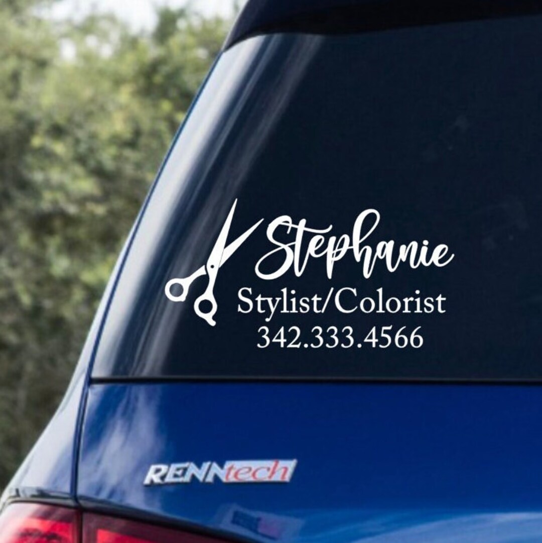 Business Decal, Hair Stylist Decal, Hair Dresser Decal, Salon Decal ...