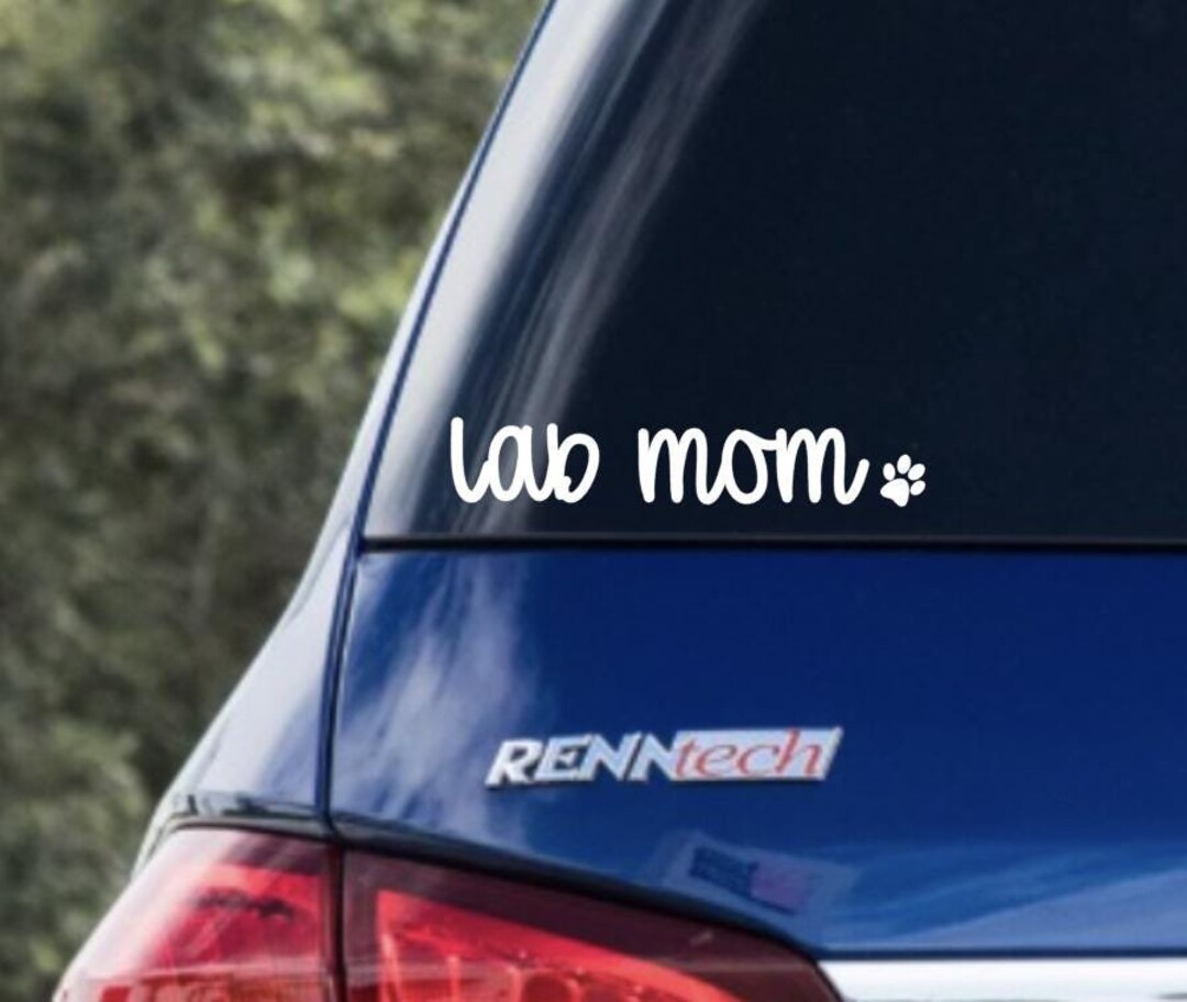 Lab Mom Vinyl Decal, Lab Car Decal, Labrador Retriever Gift, Lab Vinyl ...