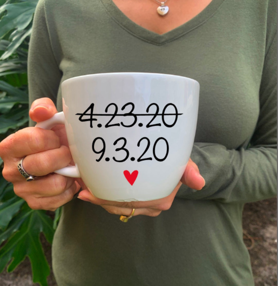New Wedding Date Mug, Wedding Mug, Social Distancing Mug, Quarantine ...