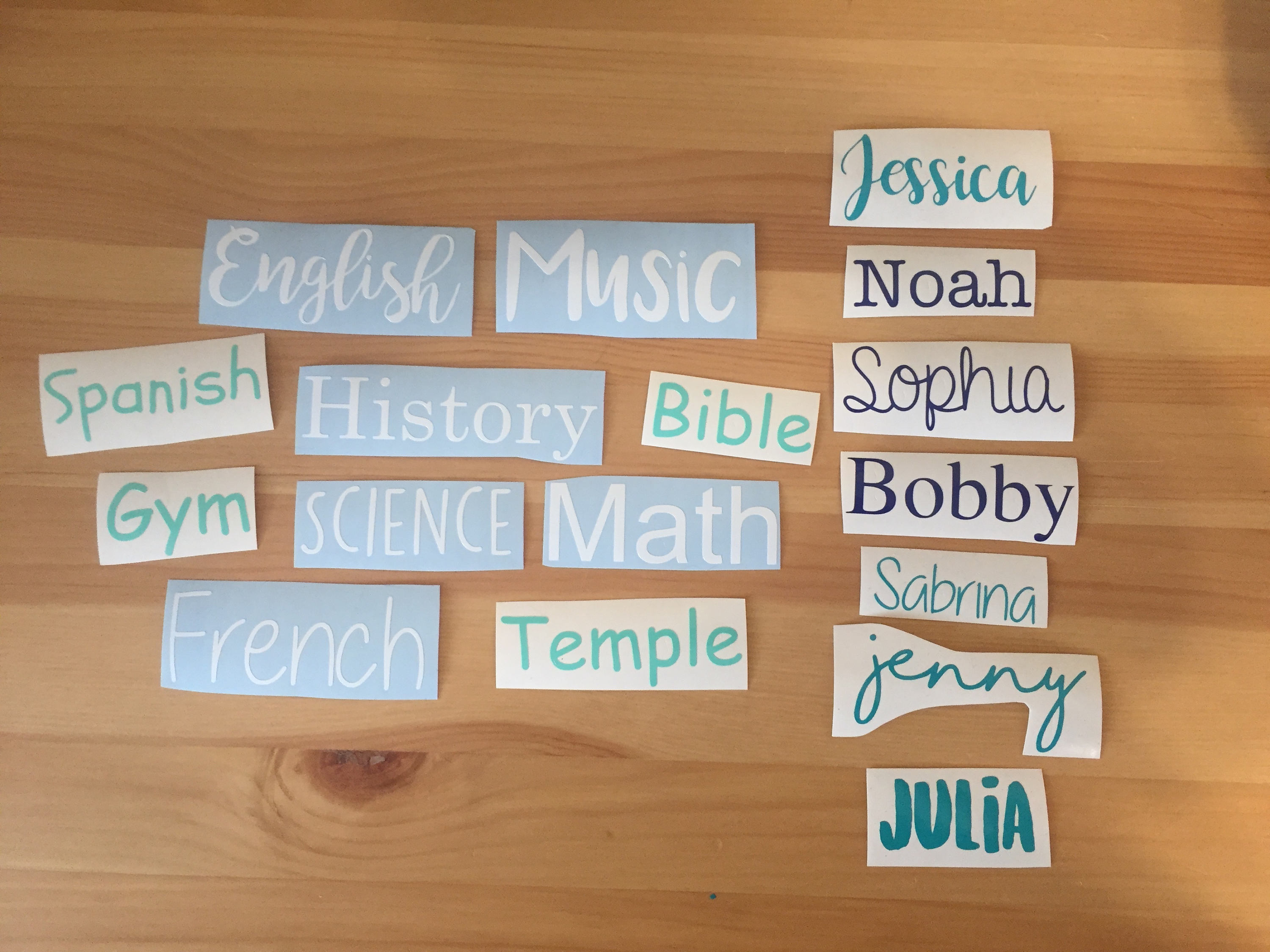 Binder Subject Decals Binder Labels School Decal - Etsy