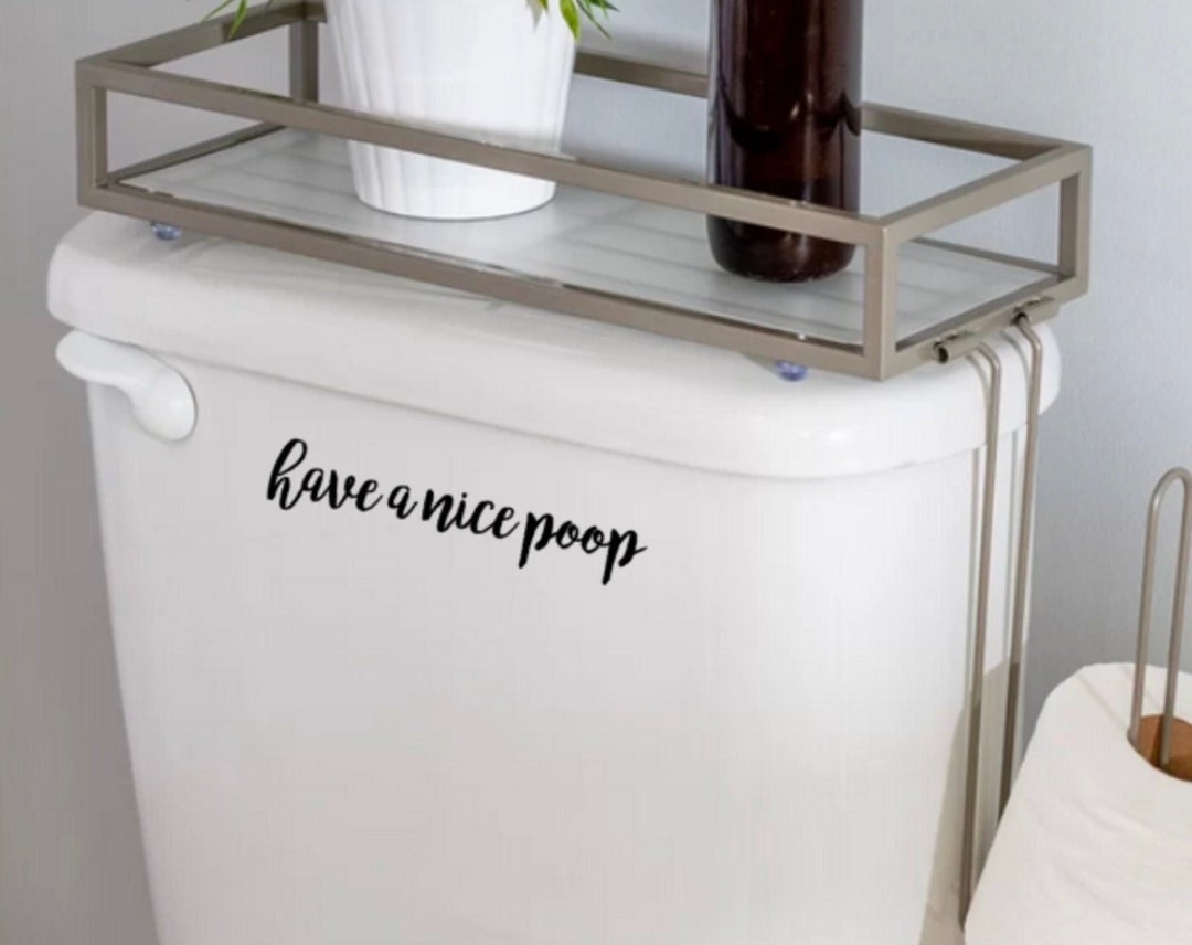 Nice Poop, Funny Farmhouse, Bathroom Decor, Vinyl Decal, Toilet Decal ...