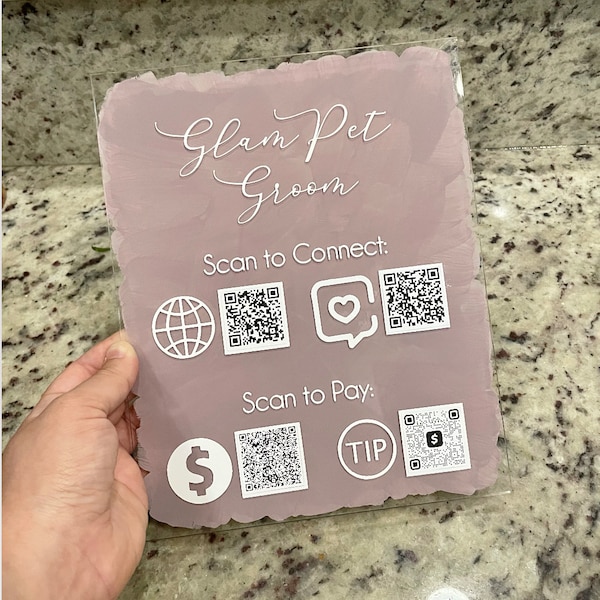 Acrylic Qr Code Sign - Etsy