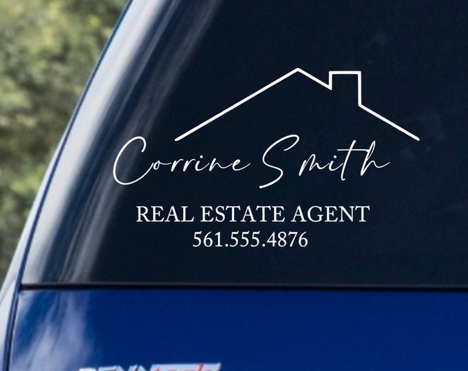 Custom QR Code REALTOR Decal Custom Vinyl Decal Real Estate Agent Decal ...