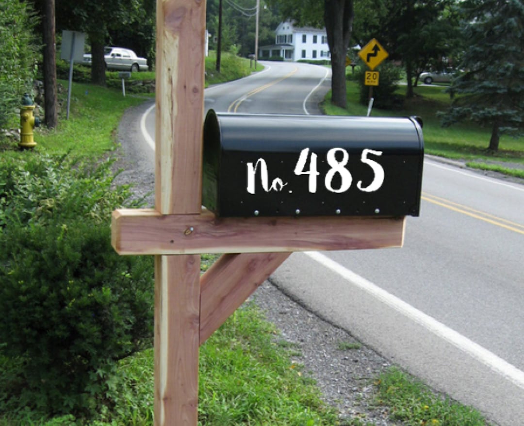 Custom Mailbox Decal, Mailbox Address Decals, Mailbox Stickers, Modern ...