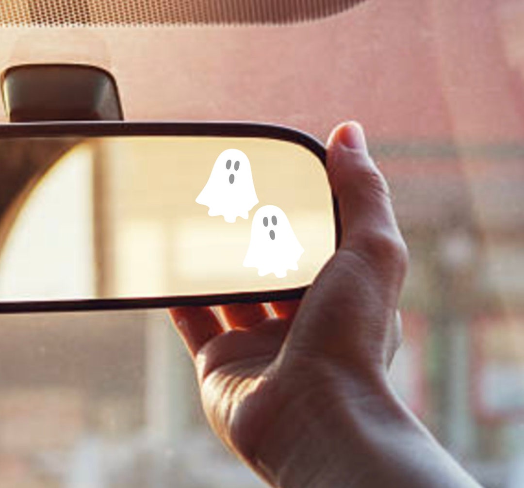 Ghost Rearview Decal, Tiny Decal, Halloween Car Accessories, Rearview ...