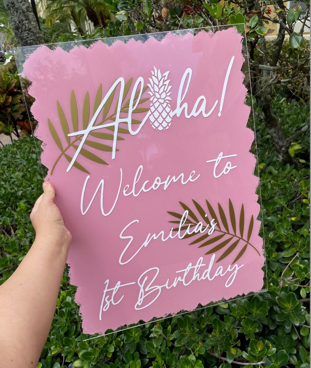 First Birthday Sign, Aloha Birthday. Aloha Birthday Sign, Aloha ...
