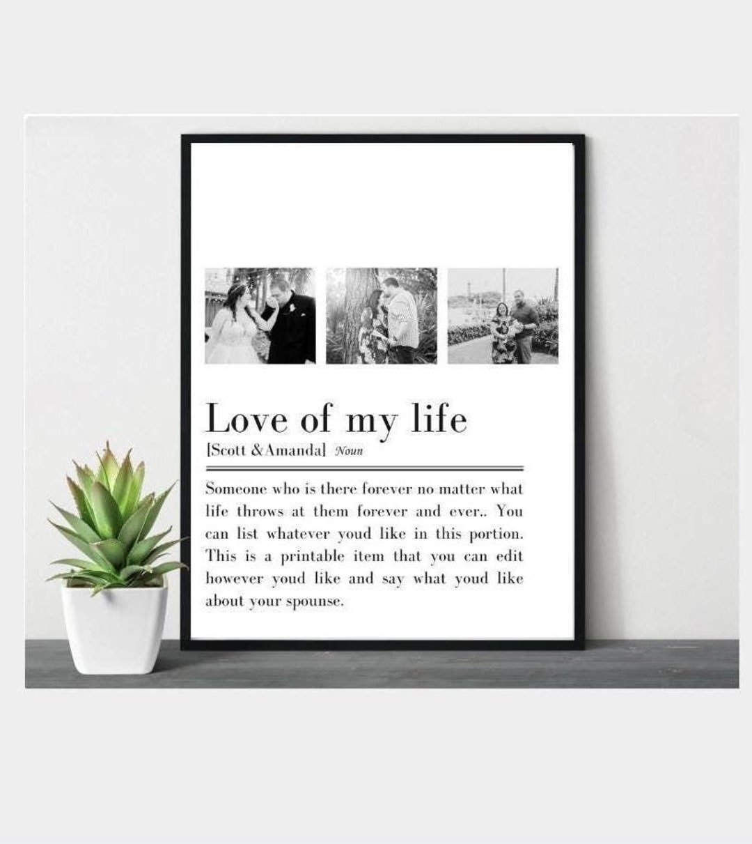 Wedding Gift for Him Her, Memorable Gift for Partner, Valentines Gift ...