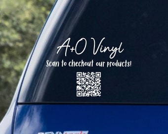 Custom QR Code Decal, Business Decal, Custom QR Code Vinyl Car Decal ...