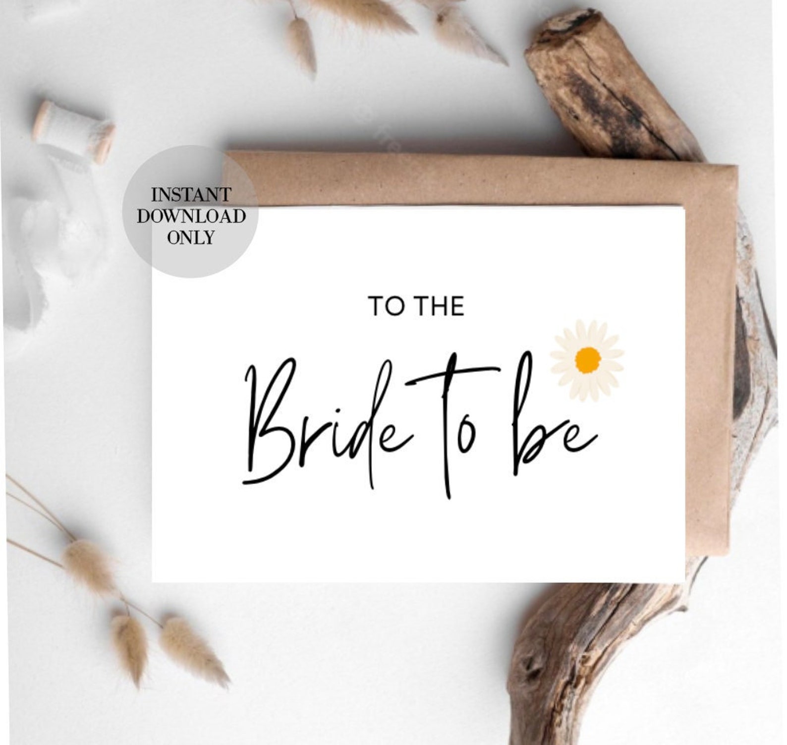 Printable Card: to the Bride to Be / Instant Download PDF / - Etsy