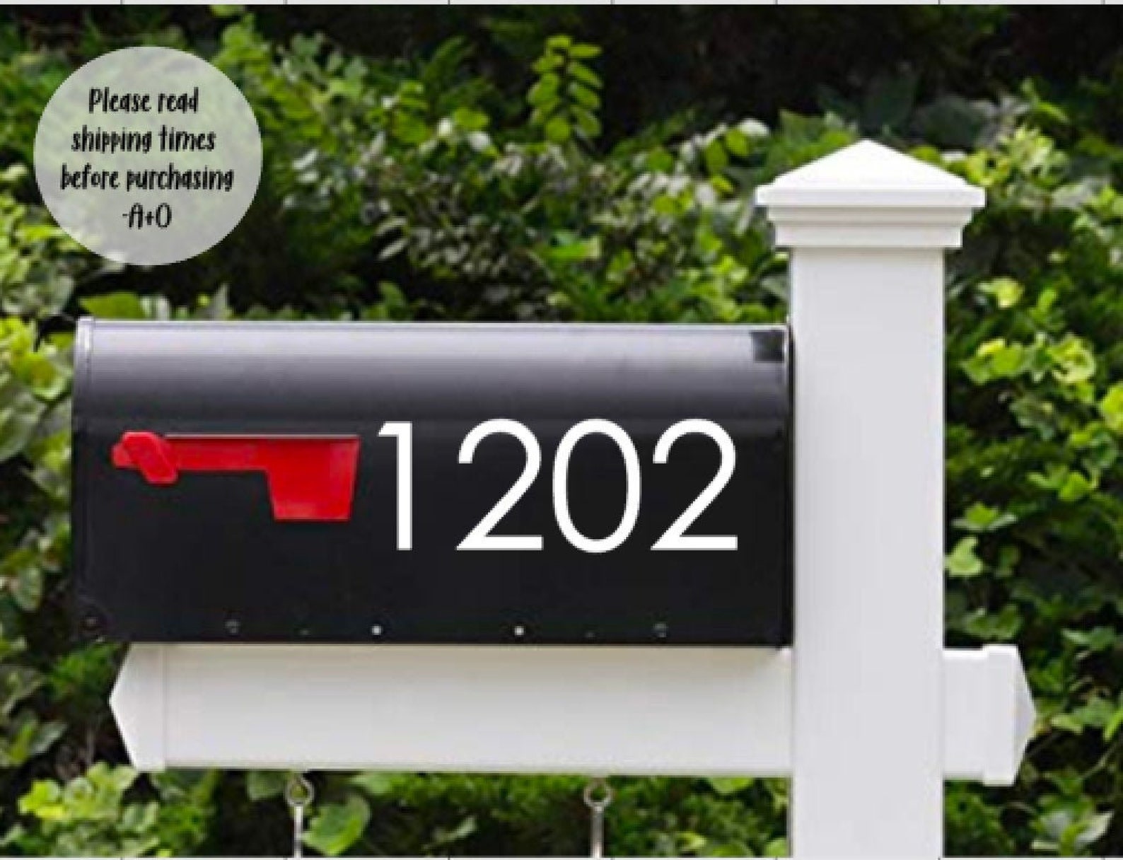 Mailbox Decal Mailbox Numbers Decal Mailbox Vinyl Decals - Etsy