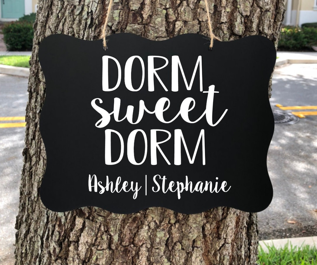 College Roommate Dorm Room Sign, Dorm Sweet Dorm Banner Personalized ...