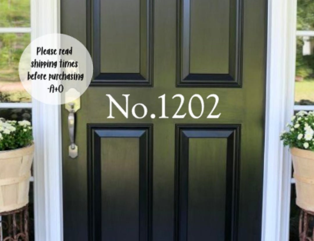 Front Door Number Vinyl Decal, Street Number,house Address Number,door ...