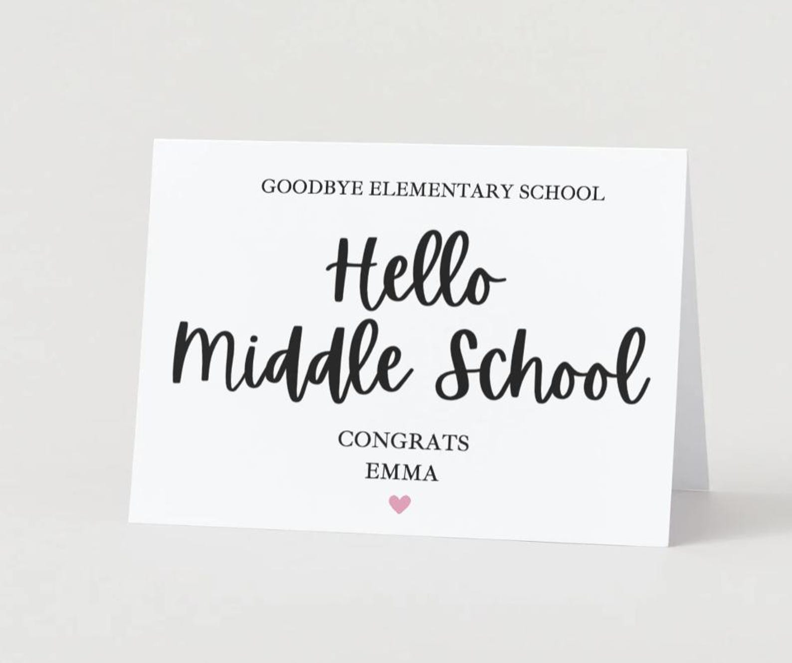 Elementary School Graduation Card, for Girl, for Boy, Personalized ...