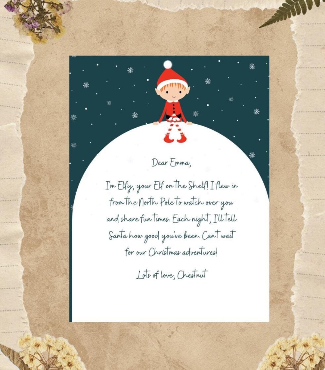 Editable Elf Goodbye Letter Elf Departure Letter Elf Farewell Letter ...