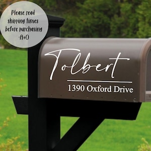 Custom Name & Address Mailbox Decal - Mailbox Personalization, Custom ...