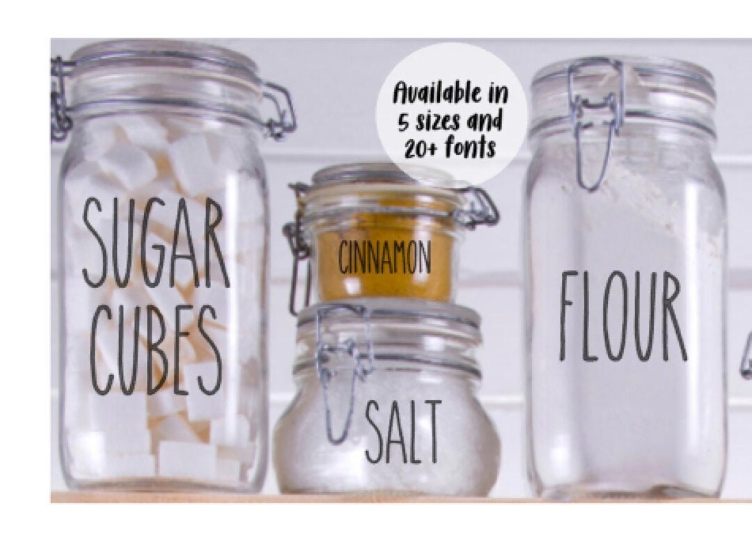 Canister Labels, Pantry Labels, Kitchen Labels, Custom Labels, Kitchen ...