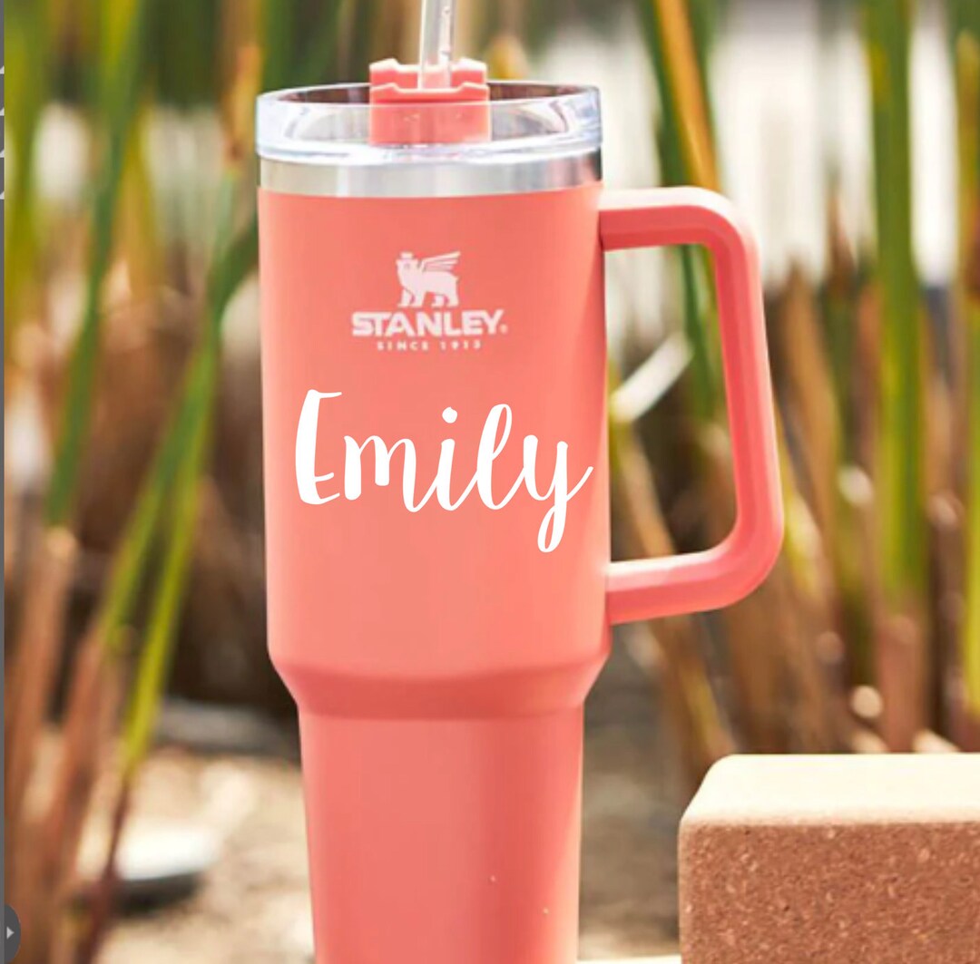Personalized Name Vinyl Decal for 40oz Tumbler Water Cup Custom Vinyl ...