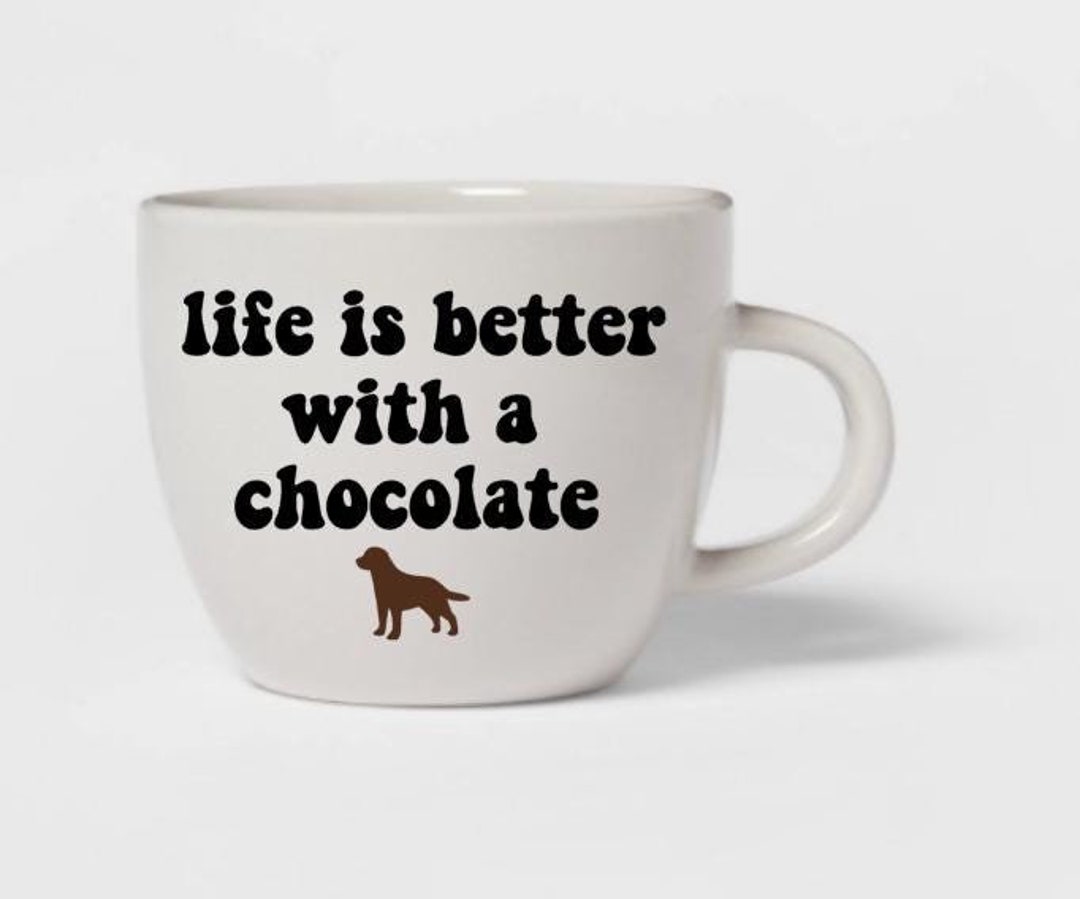 Chocolate Lab Mug, Chocolate Lab Decal for Tumbler, Labrador Sticker ...