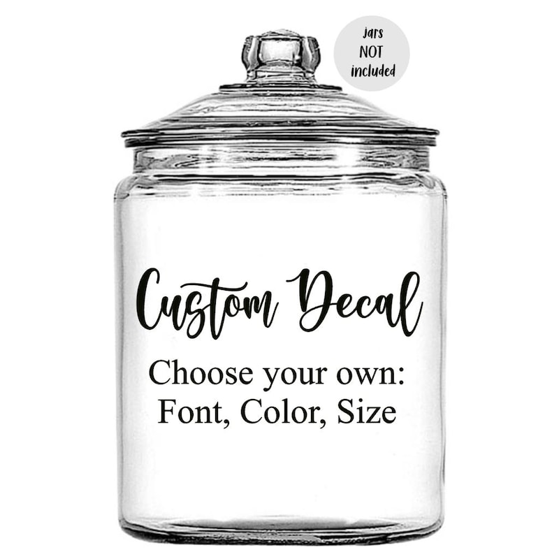 Jar Letter Decal - Etsy