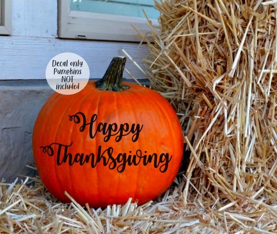 Pumpkin Decals Happy Fall Decal Thanksgiving Decal Vinyl | Etsy