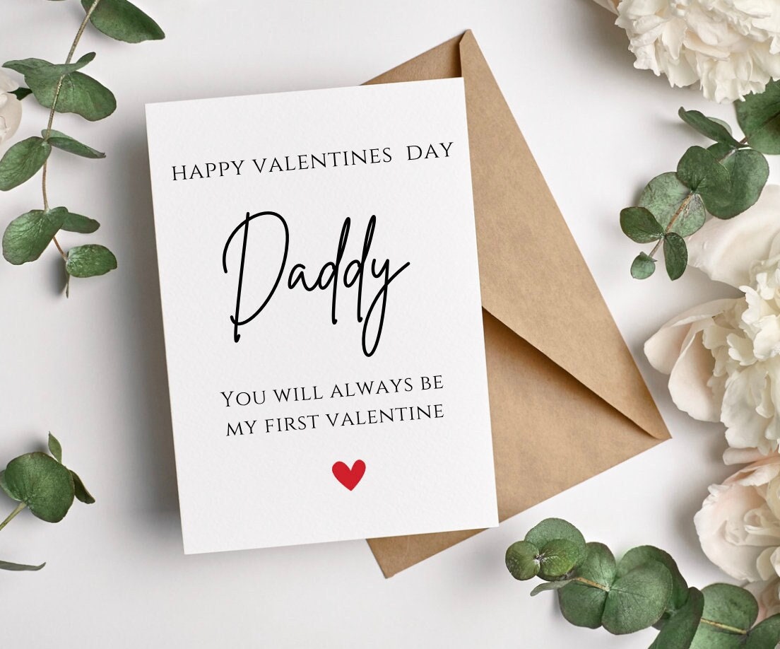 Valentines Day Card for Daddy, Happy Valentines Card for Him, Valentine ...