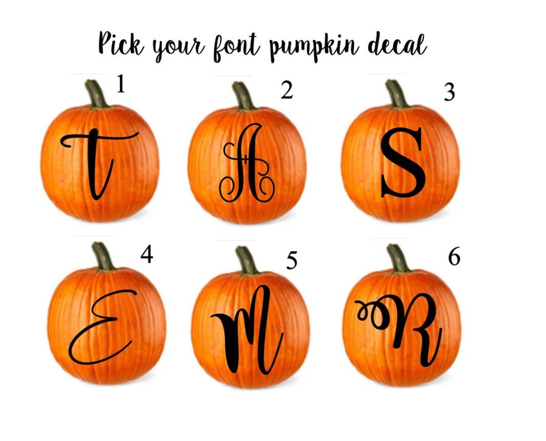 DECAL ONLY Pumpkin Letter Decals | Personalized Pumpkin | Pumpkin ...