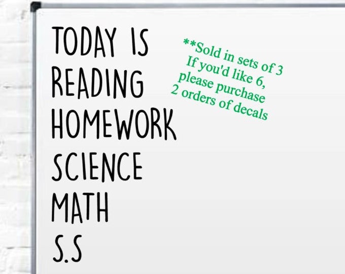 Classroom Labels, White Board Labels, Dry Erase Board Decals, Teacher ...