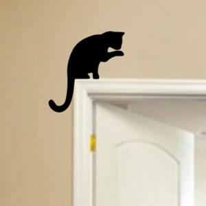 Cat Door Topper- Cat Door Decal, Cat Decoration, Cat Sticker, Door Cat ...