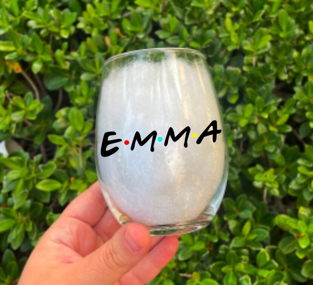 Friends Wine Glass, Friends Glass, Personalized Friends Wine Glass ...
