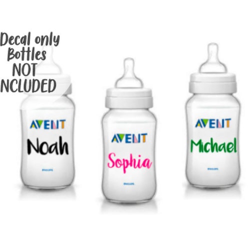 Baby Bottle Decals Monogrammed Personalized Bottle Labels - Etsy