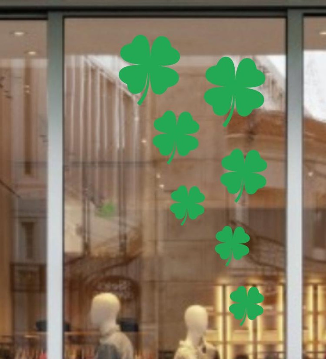 St. Patricks Day Shamrocks Set of Lucky Clovers Stickers Wall Decals ...