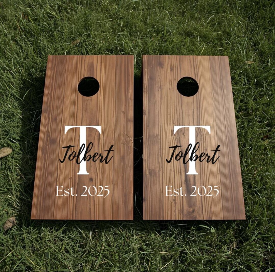 Custom Cornhole Decals Set of Two Custom Cornhole Personalized DIY ...