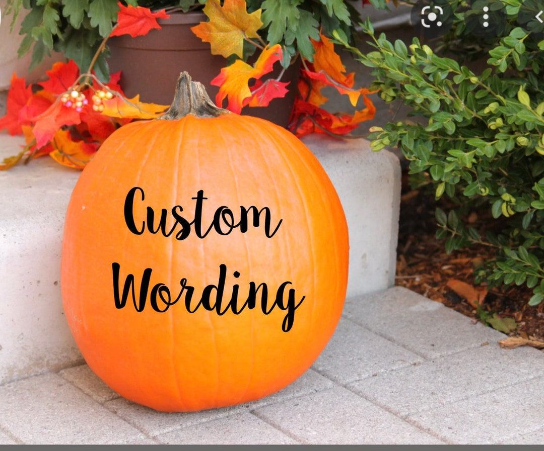 Custom Decal for Pumpkin, Custom Stickers for Pumpkins, Vinyl Name ...