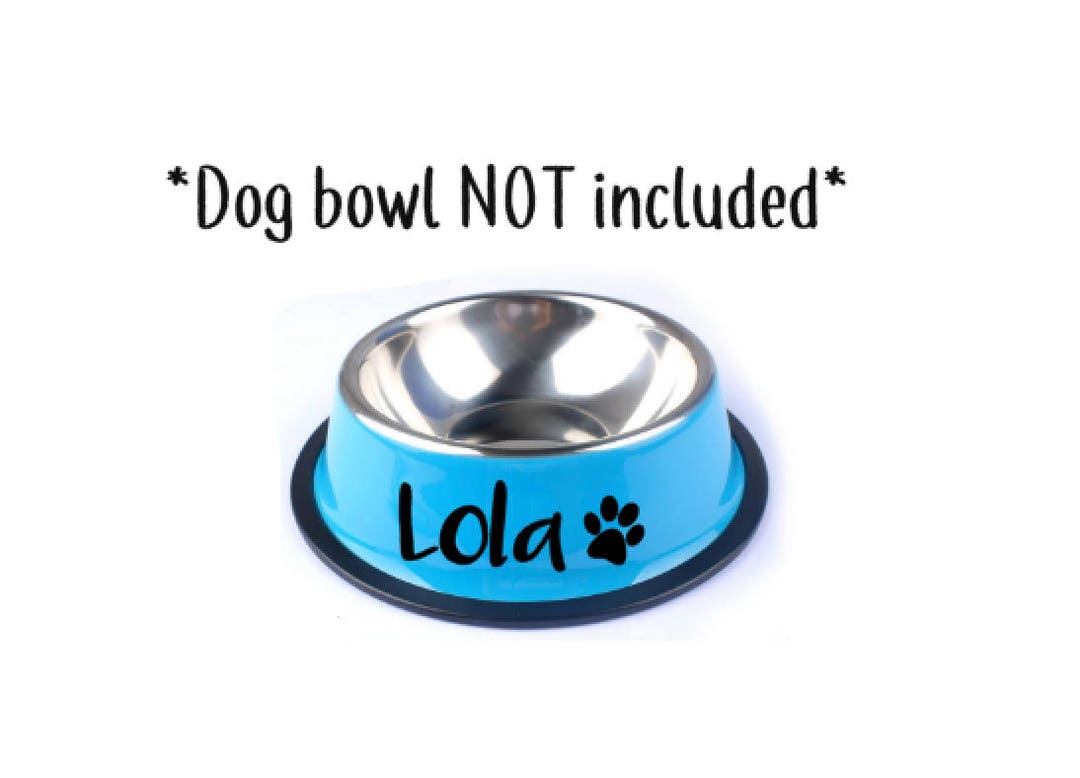 Personalized Dog Bowl Decal // Personalized Cat Bowl Decal // Dog Name ...
