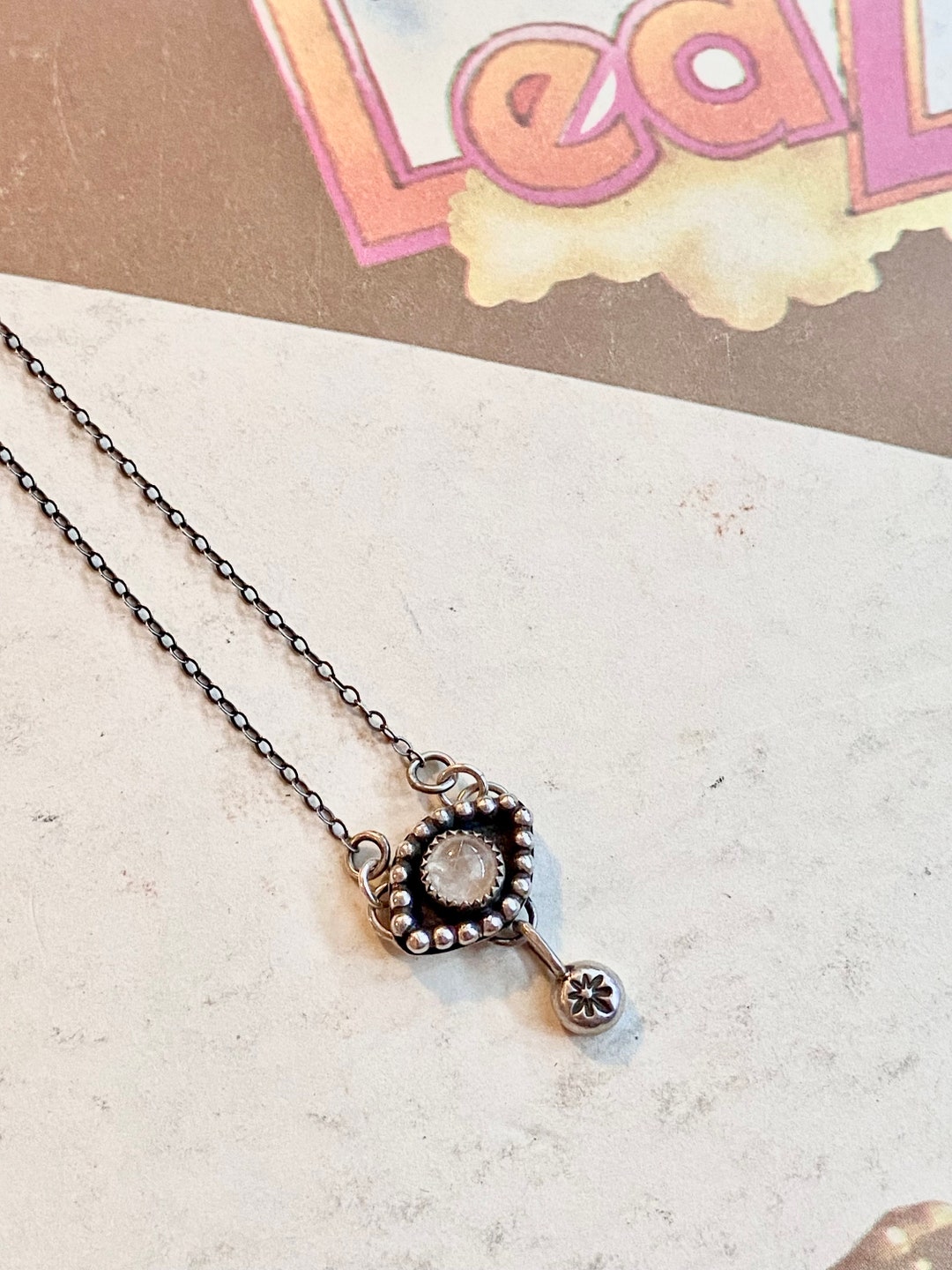 Zeppelin II Necklace, Rutilated Quartz Eye Pendant, Sterling Silver ...