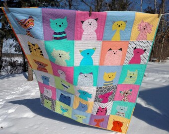 Cat quilt | Etsy