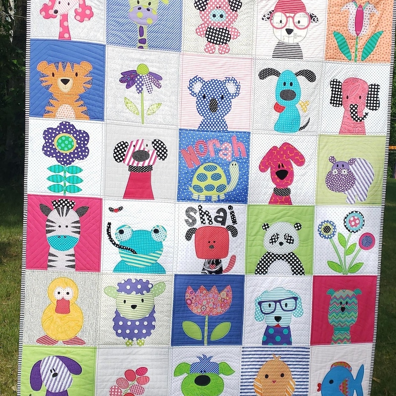Animal Rag Quilt - Etsy