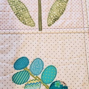 Stunning Bright Modern Flower Quilt Appliqued Made to Order in Any Size ...