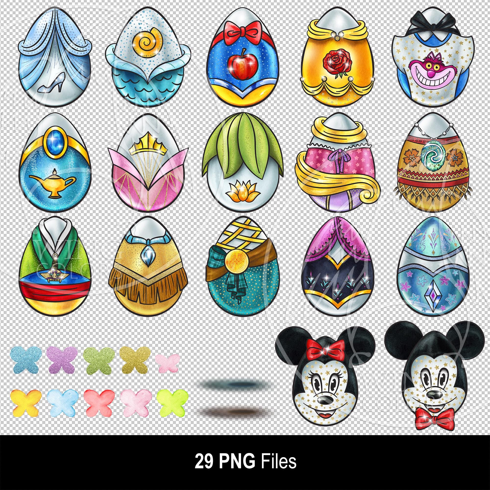 Princess Easter Egg Clipart: Watercolor Easter Hunt Fairytale Holiday ...