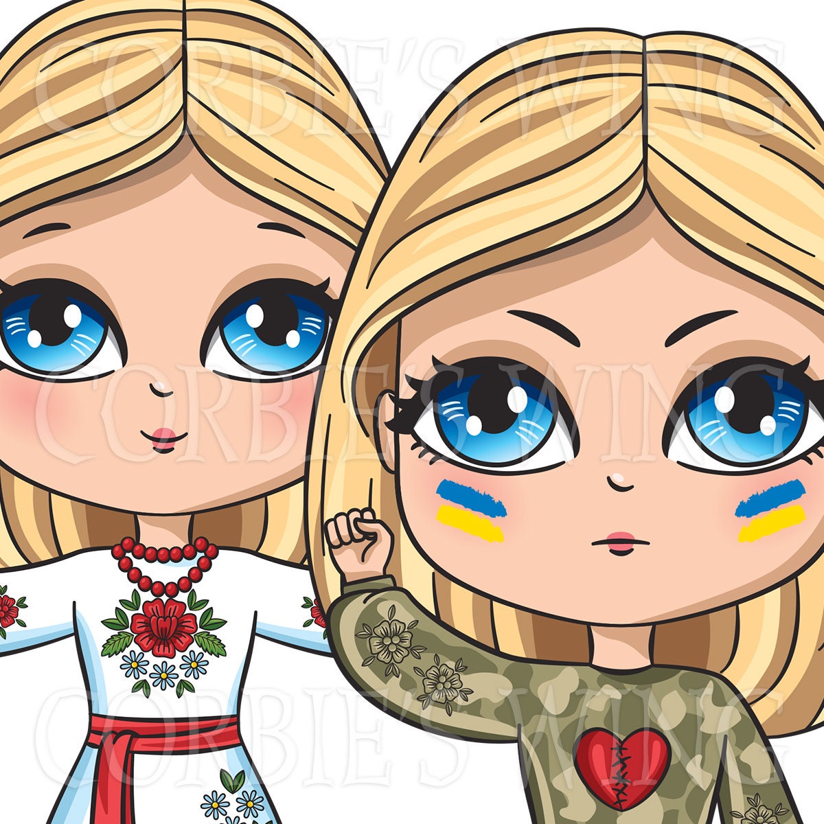 Stand With Ukraine. Ukrainian Cute Girl. Kawaii Planner | Etsy