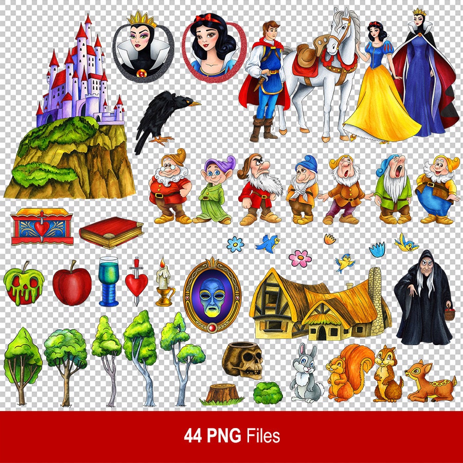 Watercolor Poisoned Apple Clipart. Beautiful Princess and | Etsy