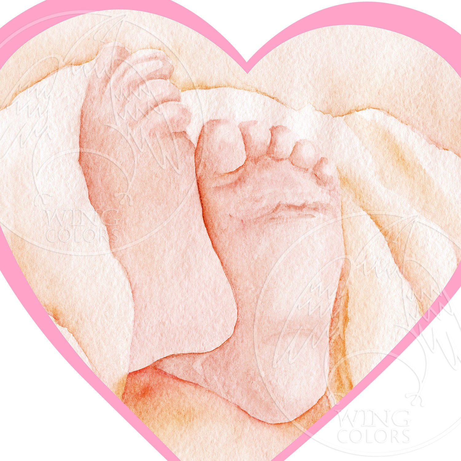 Watercolor Newborn Baby Girl Clipart. Happy Birthday. - Etsy