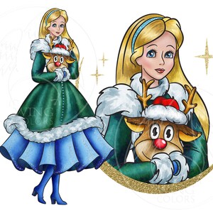 Christmas Outfit for Princess. Watercolor Happy Xmas Clip Art. - Etsy