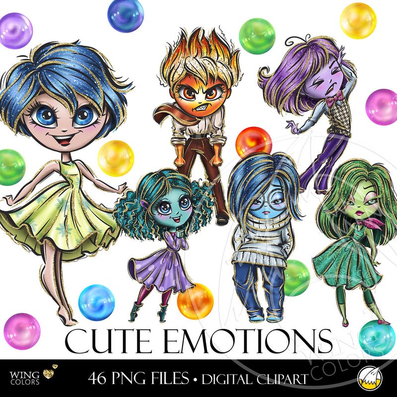 Emotions Clip Art - Etsy