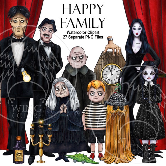 Gloomy Family Clip Art